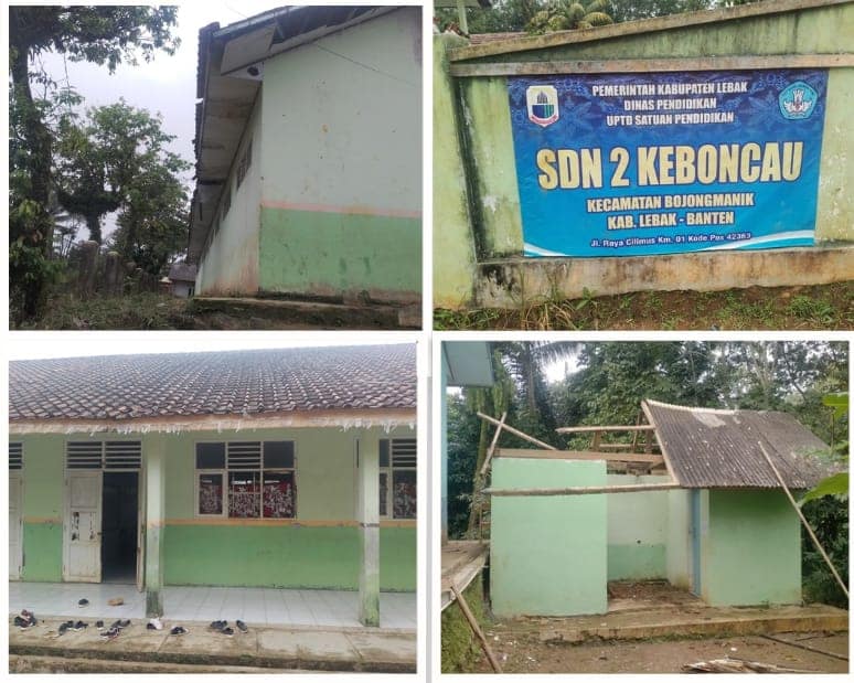 Sudah 15 Tahun Atap Bangunan Sekolah SDN Kebon Cau Rusak dan Bocor ...